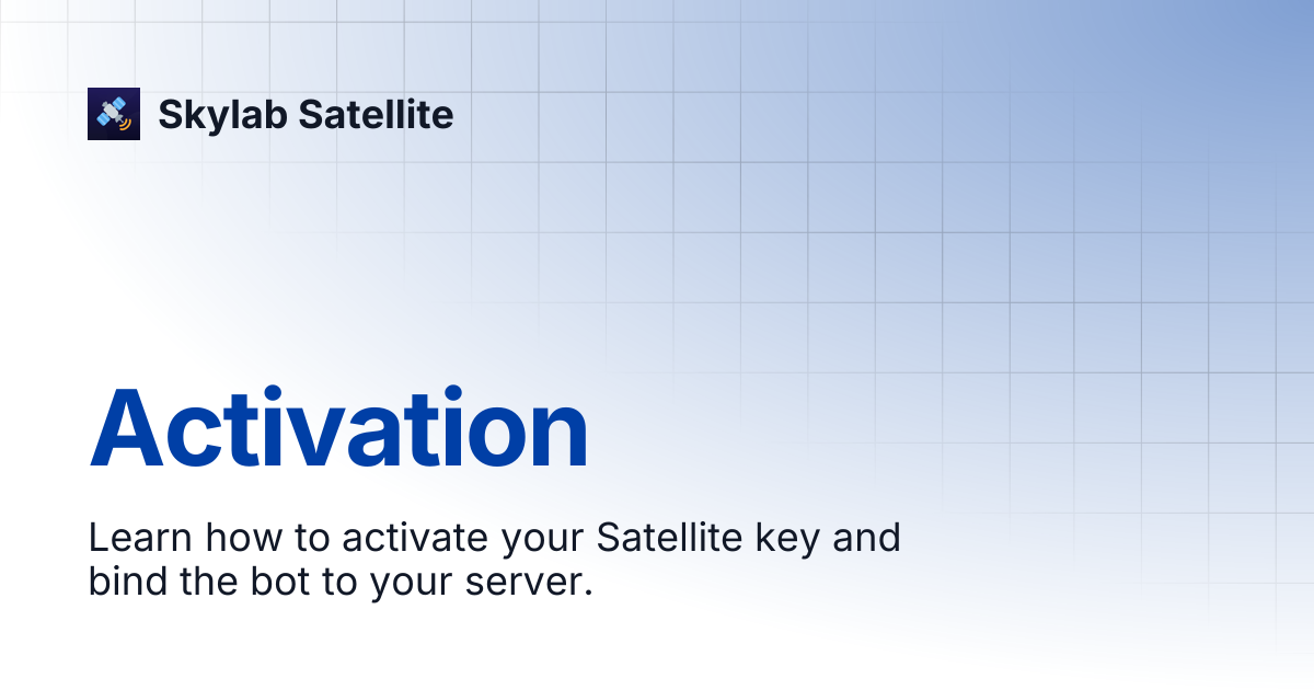 Activation | Skylab Satellite